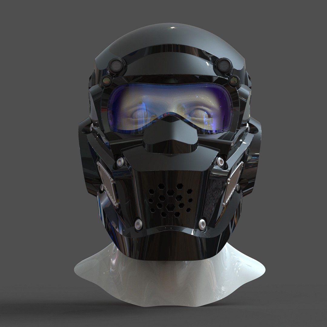 3D Helmet H1v1 Male Head Model - TurboSquid 1483324