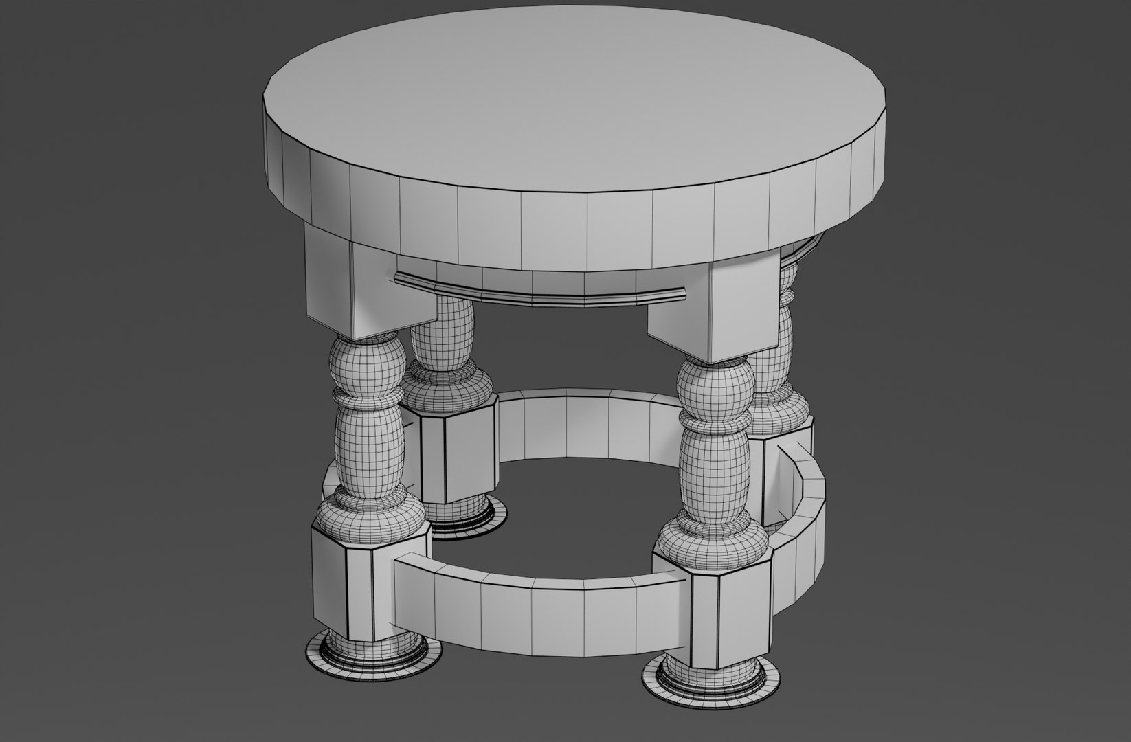 3D Round Table - TurboSquid 2109278