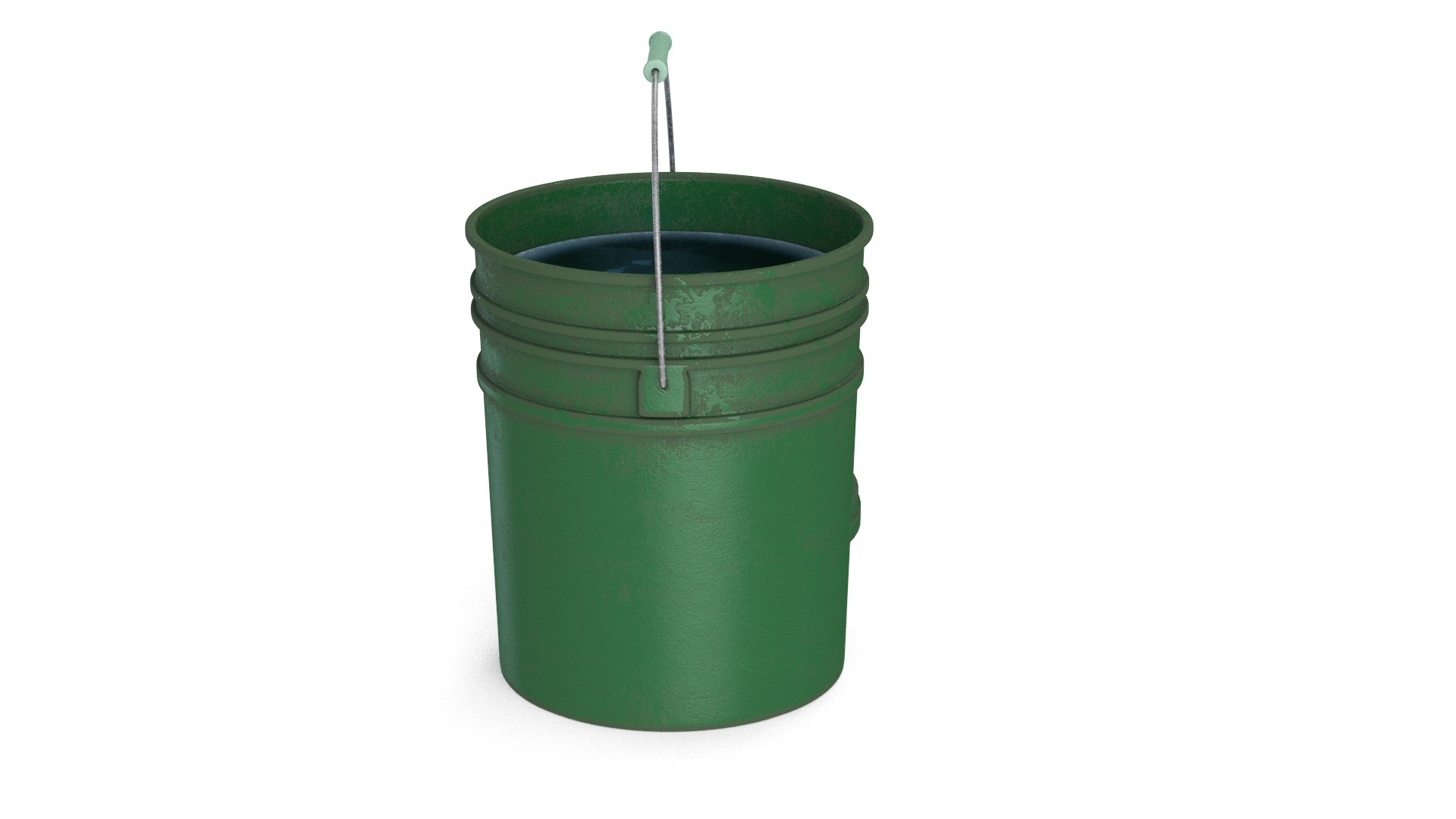 Green Bucket Water 3D Model - TurboSquid 1521155