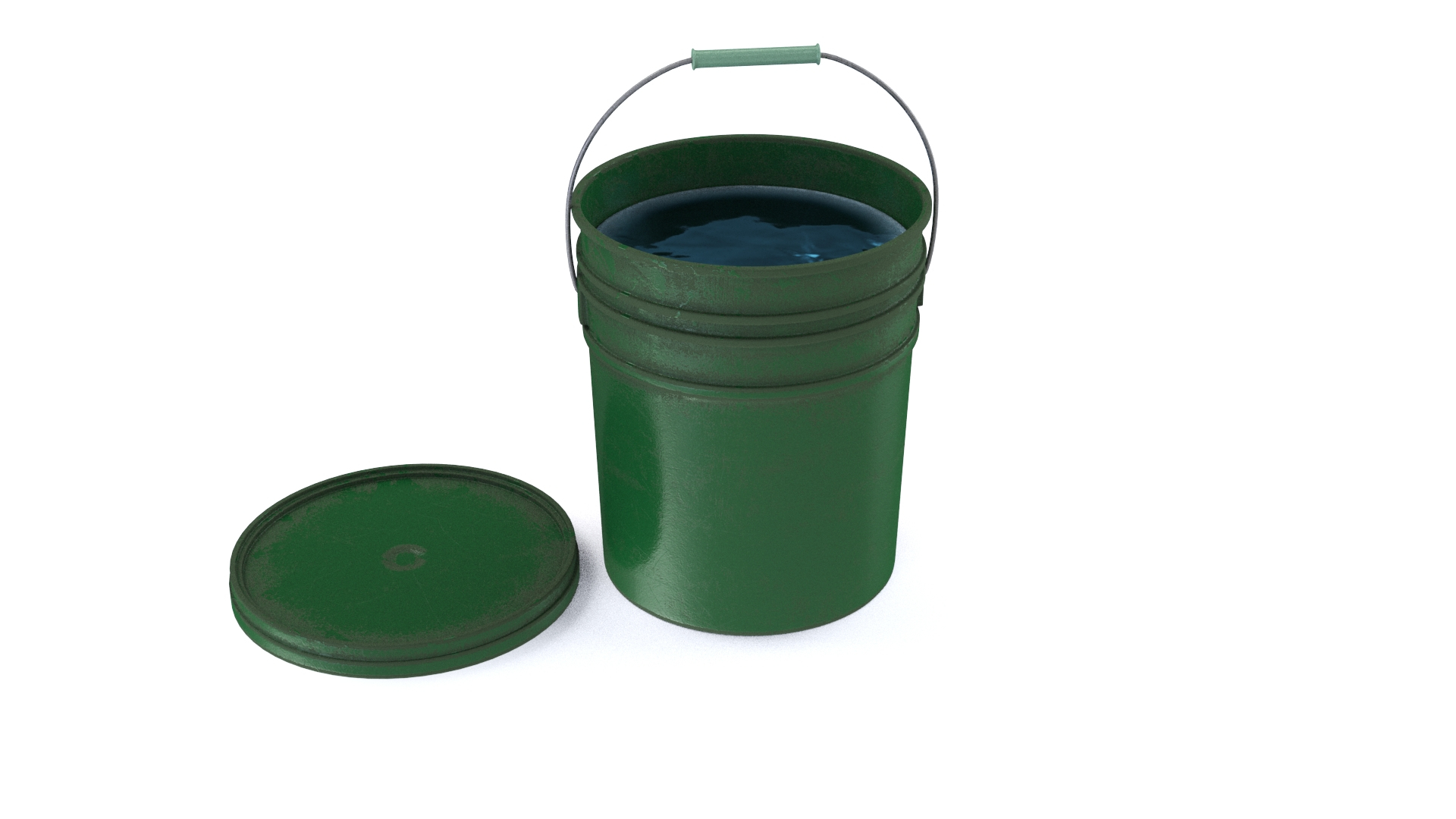 Green Bucket Water 3D Model - TurboSquid 1521155