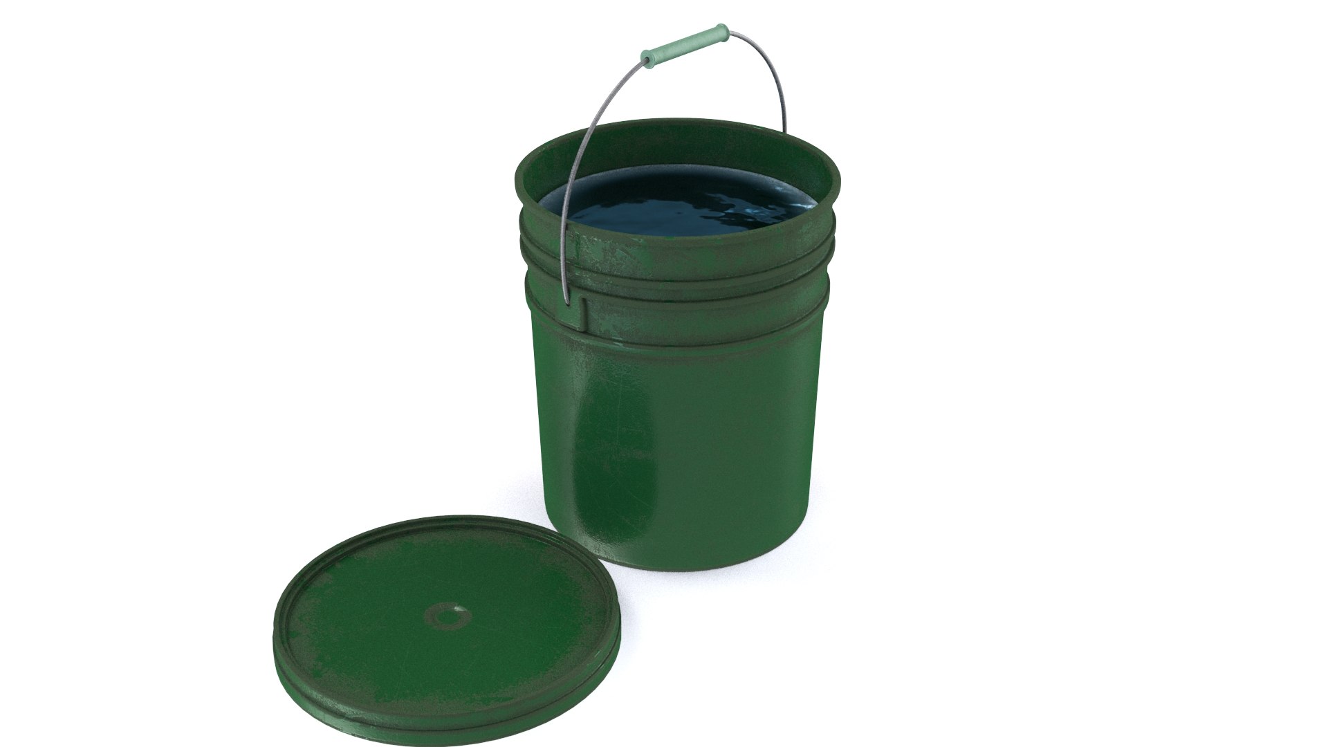 Green Bucket Water 3D Model - TurboSquid 1521155