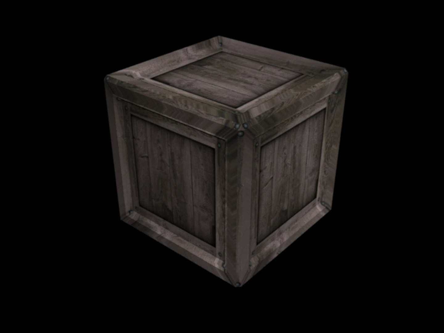 3d Wooden Crate Model