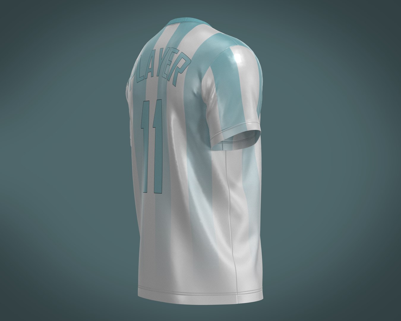 3D Model Soccer Blue Sports Jersey Player-11 - TurboSquid 1991260