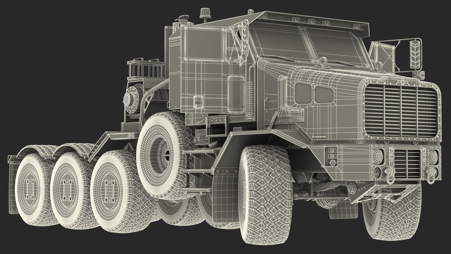 Oshkosh Global HET A1 Transporter Desert Camo Rigged 3D model ...