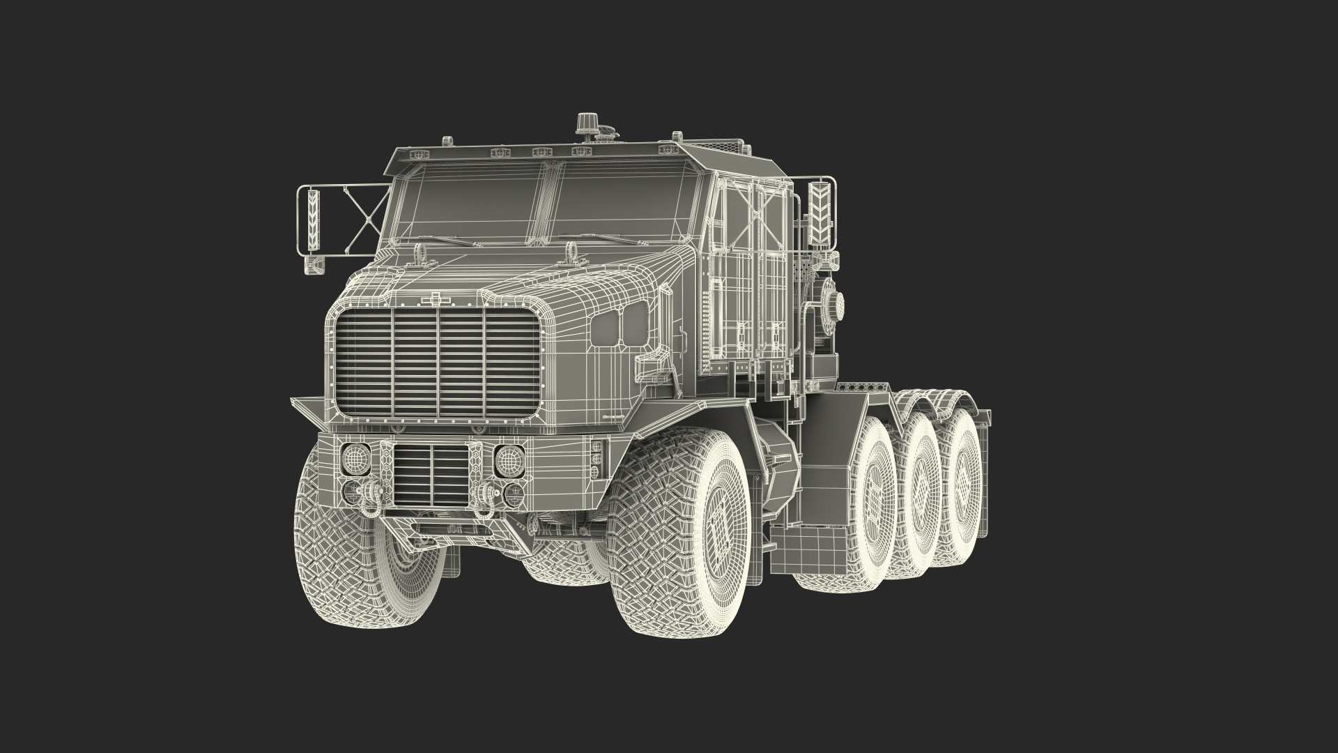 Oshkosh Global HET A1 Transporter Desert Camo Rigged 3D Model ...