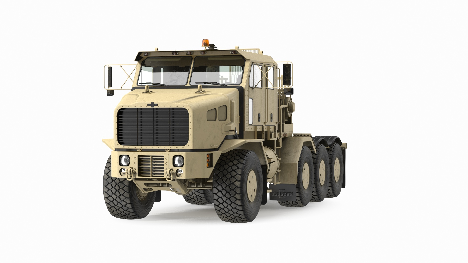 Oshkosh Global HET A1 Transporter Desert Camo Rigged 3D Model ...