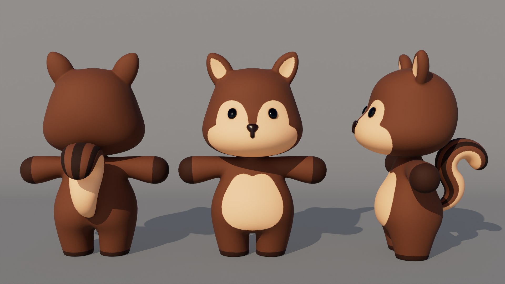 Rigged Cartoon Squirrel 3D Model - TurboSquid 2243671