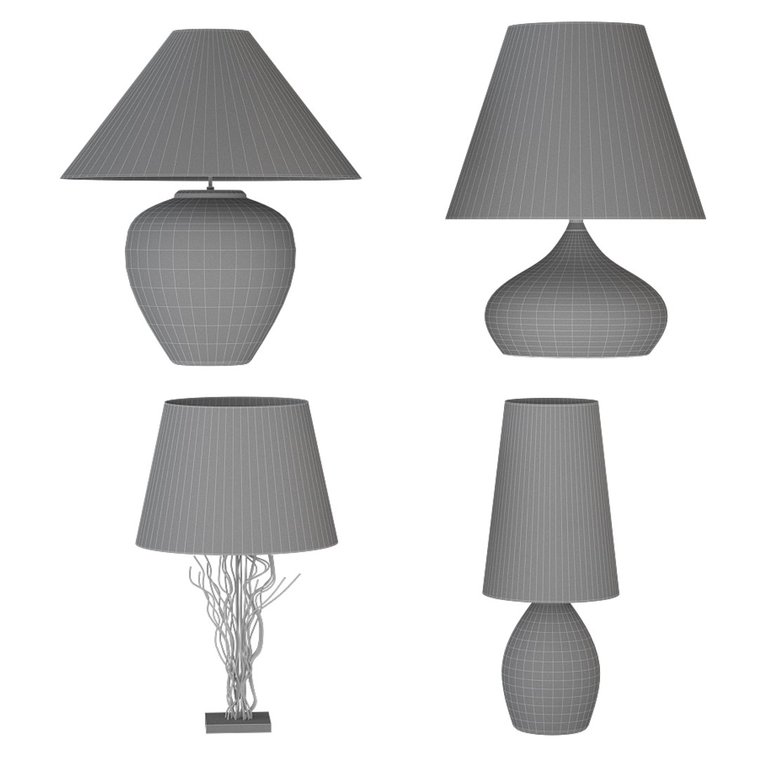 Table lamps 3D model - TurboSquid 1598641