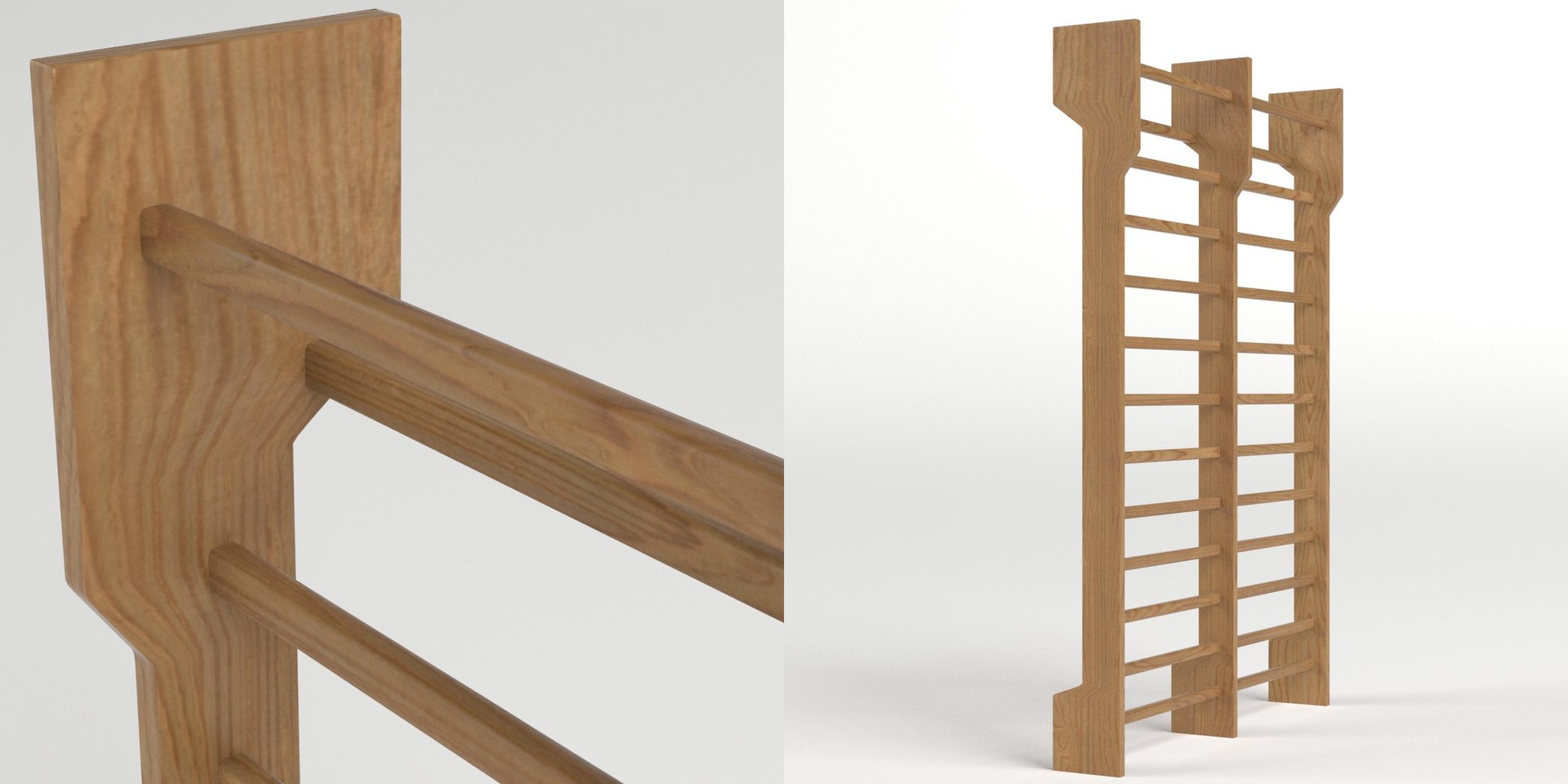 Double Swedish Ladder 3D Model - TurboSquid 1362867