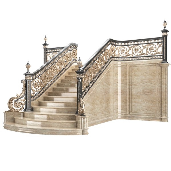 3D classical staircase model - TurboSquid 1920549