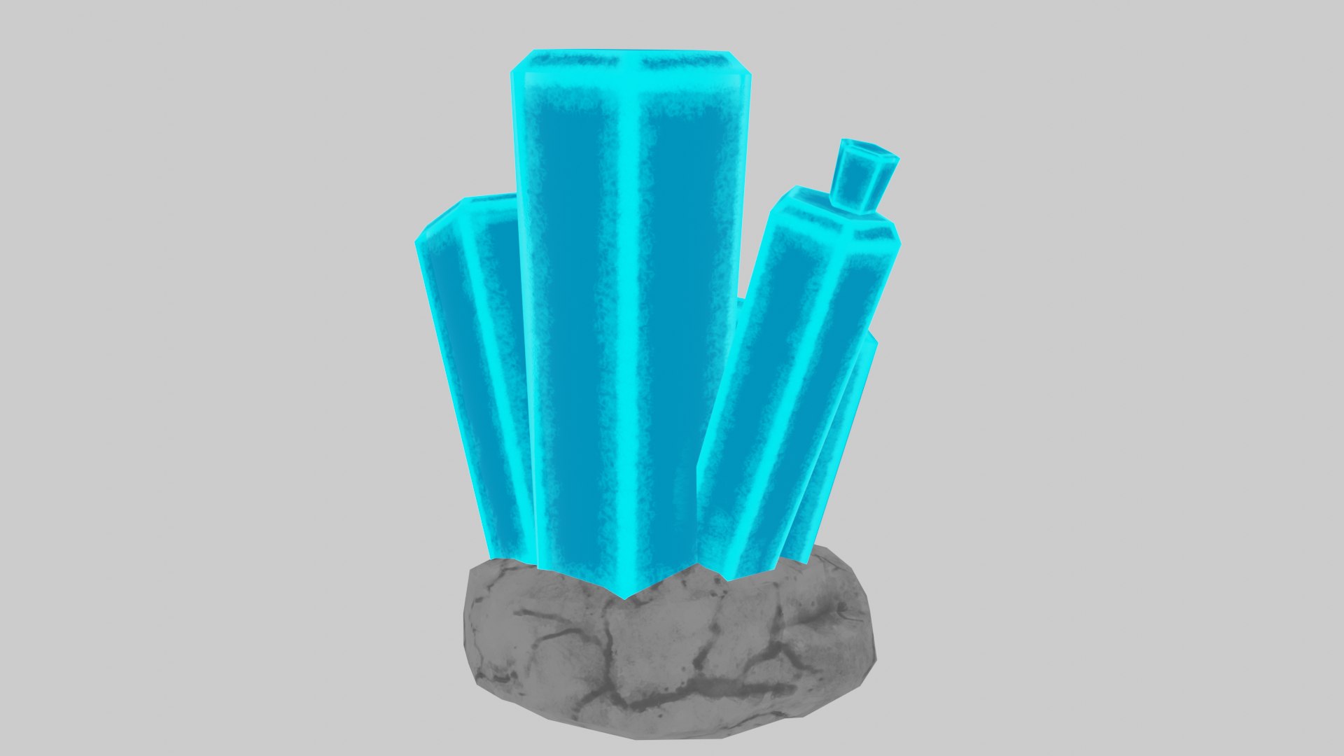 3D Blue Stylized Rock Crystal Cluster Version 2 - TurboSquid 2119376