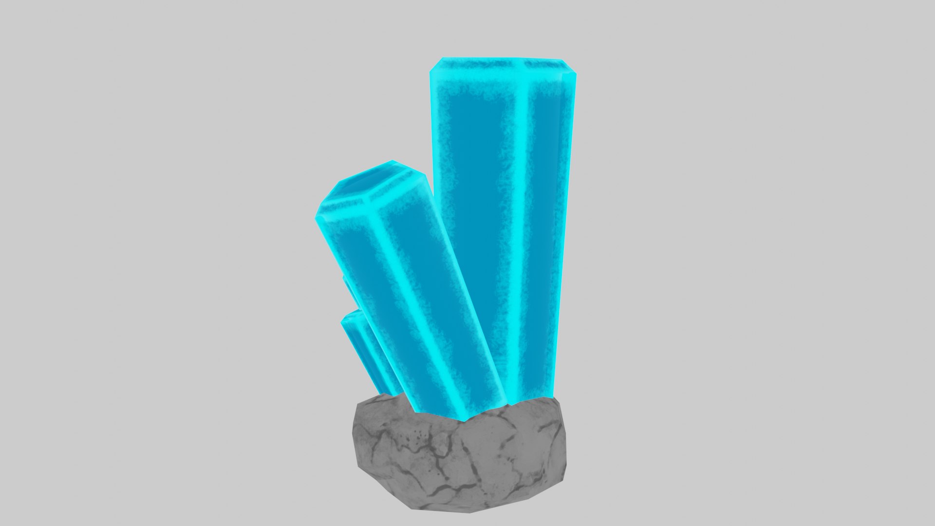 3D Blue Stylized Rock Crystal Cluster Version 2 - TurboSquid 2119376