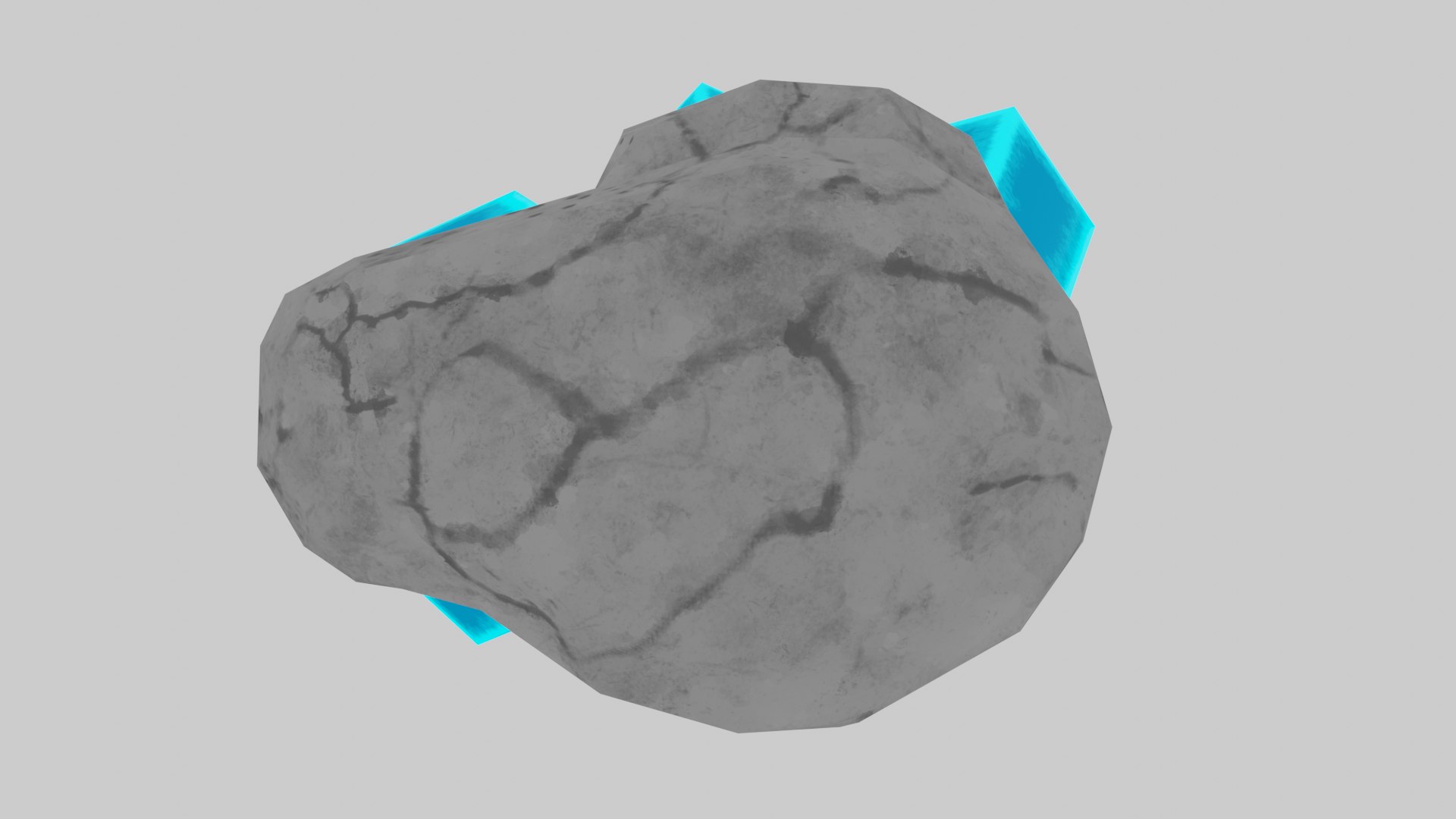 3D Blue Stylized Rock Crystal Cluster Version 2 - TurboSquid 2119376