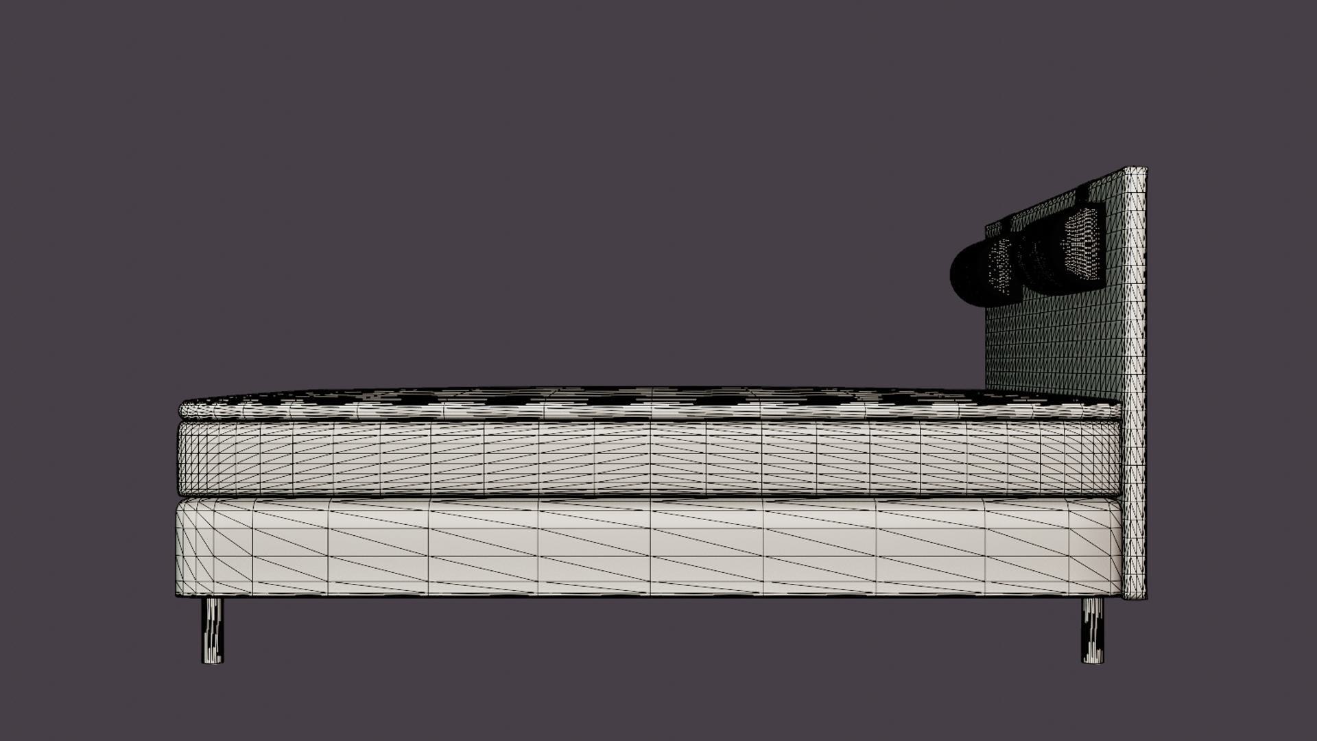 Happy Continental Bed 160x200cm Black 3D Model - TurboSquid 2232727