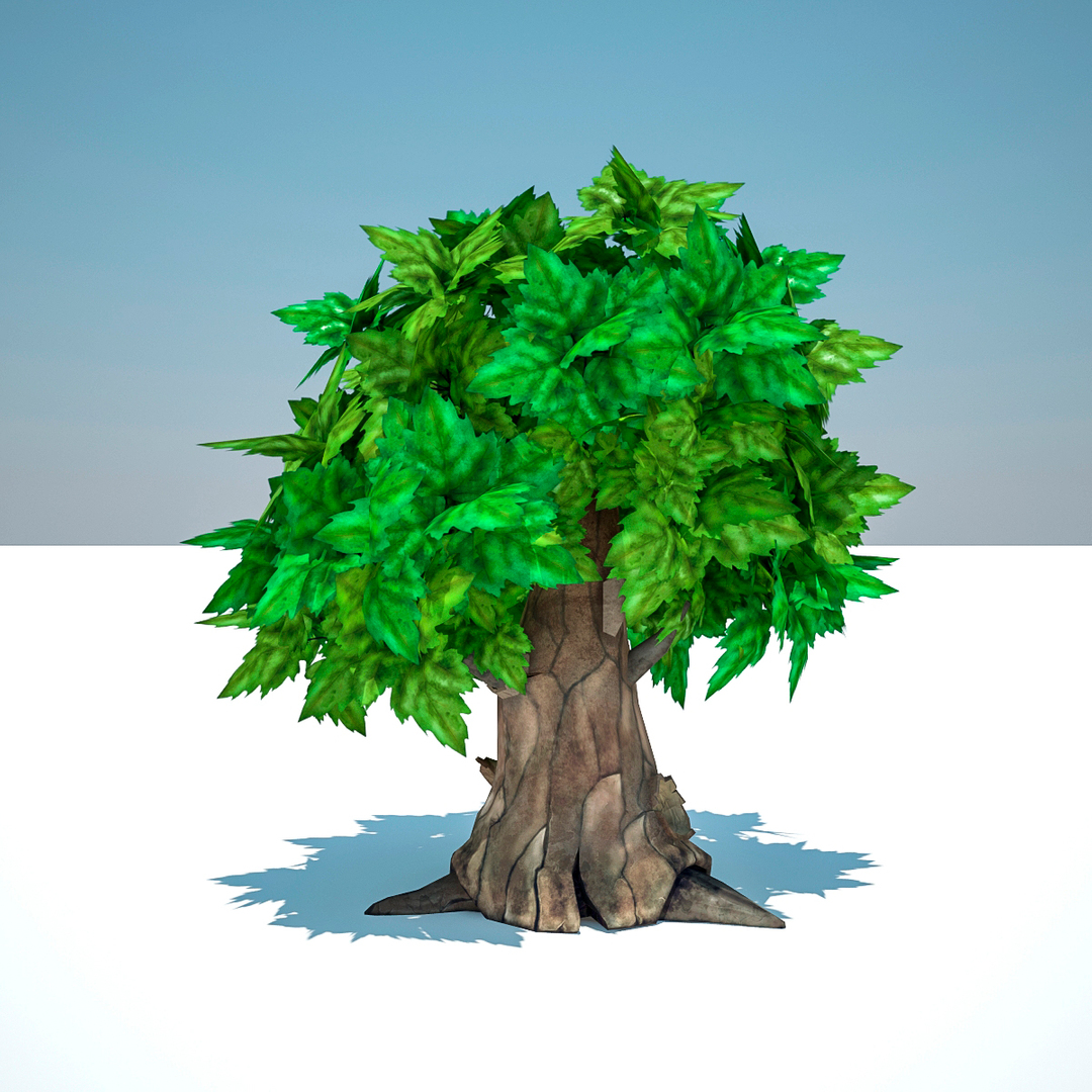 3d model oak tree