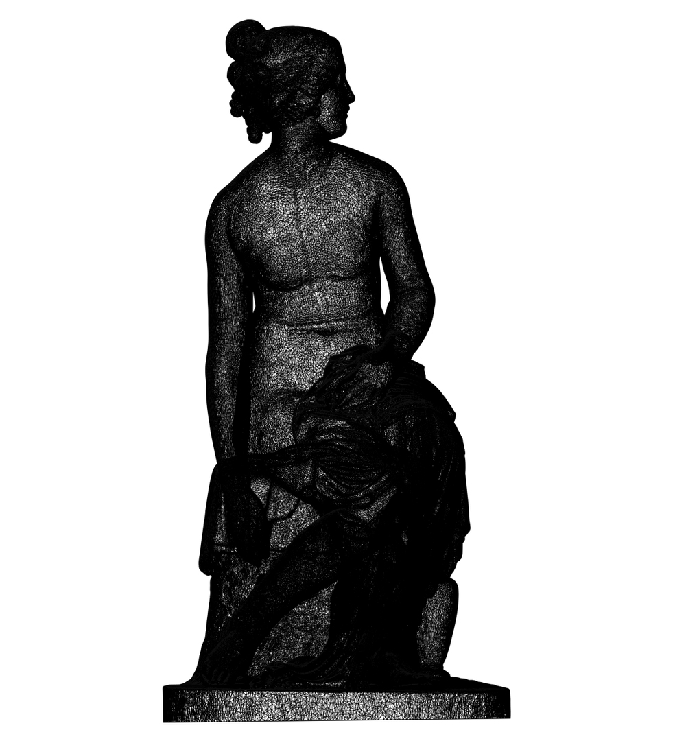 scan statue nymph preparing obj free