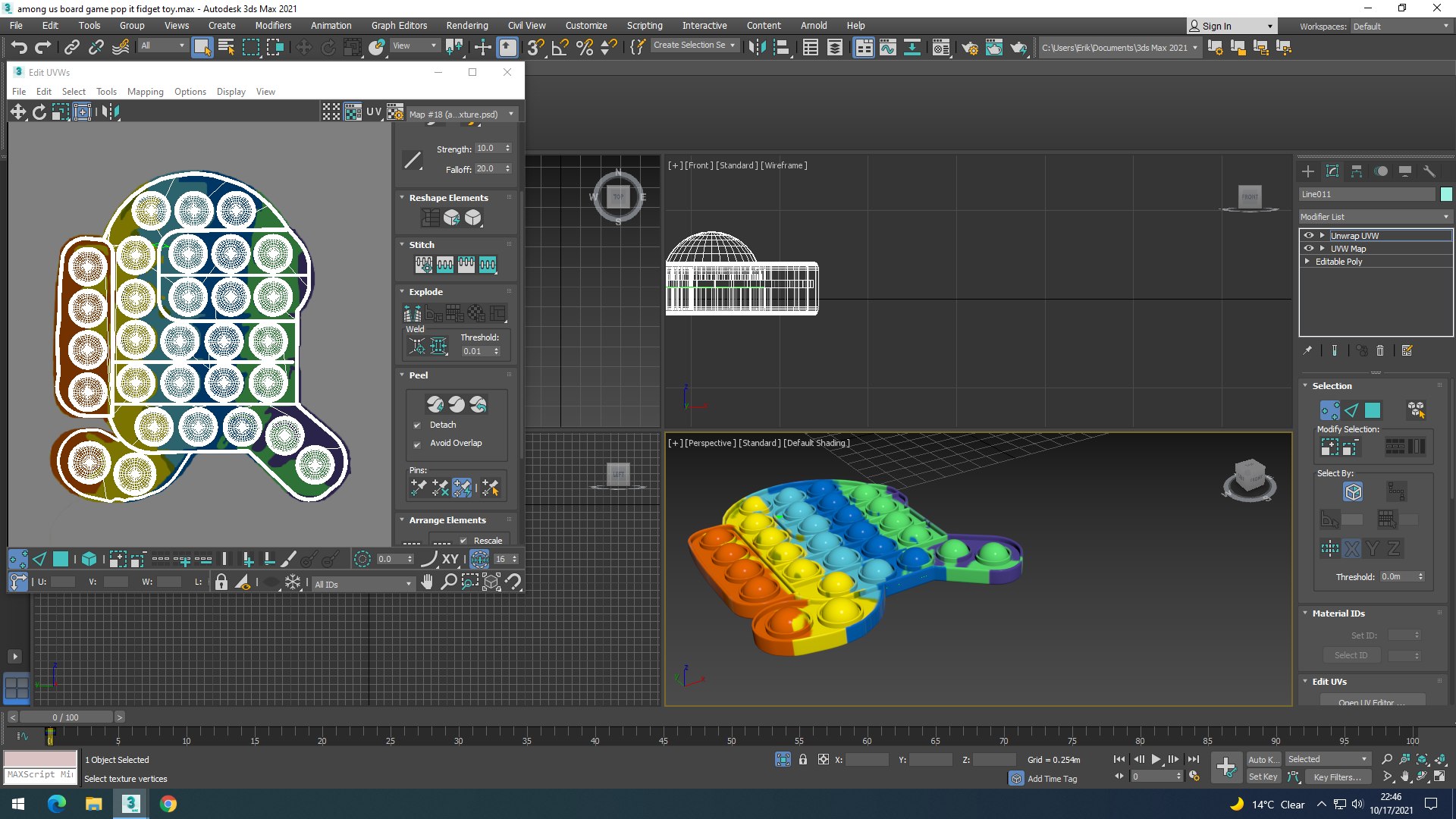 Among Us Board Game Pop It Fidget Toy 3D model - TurboSquid 1803083