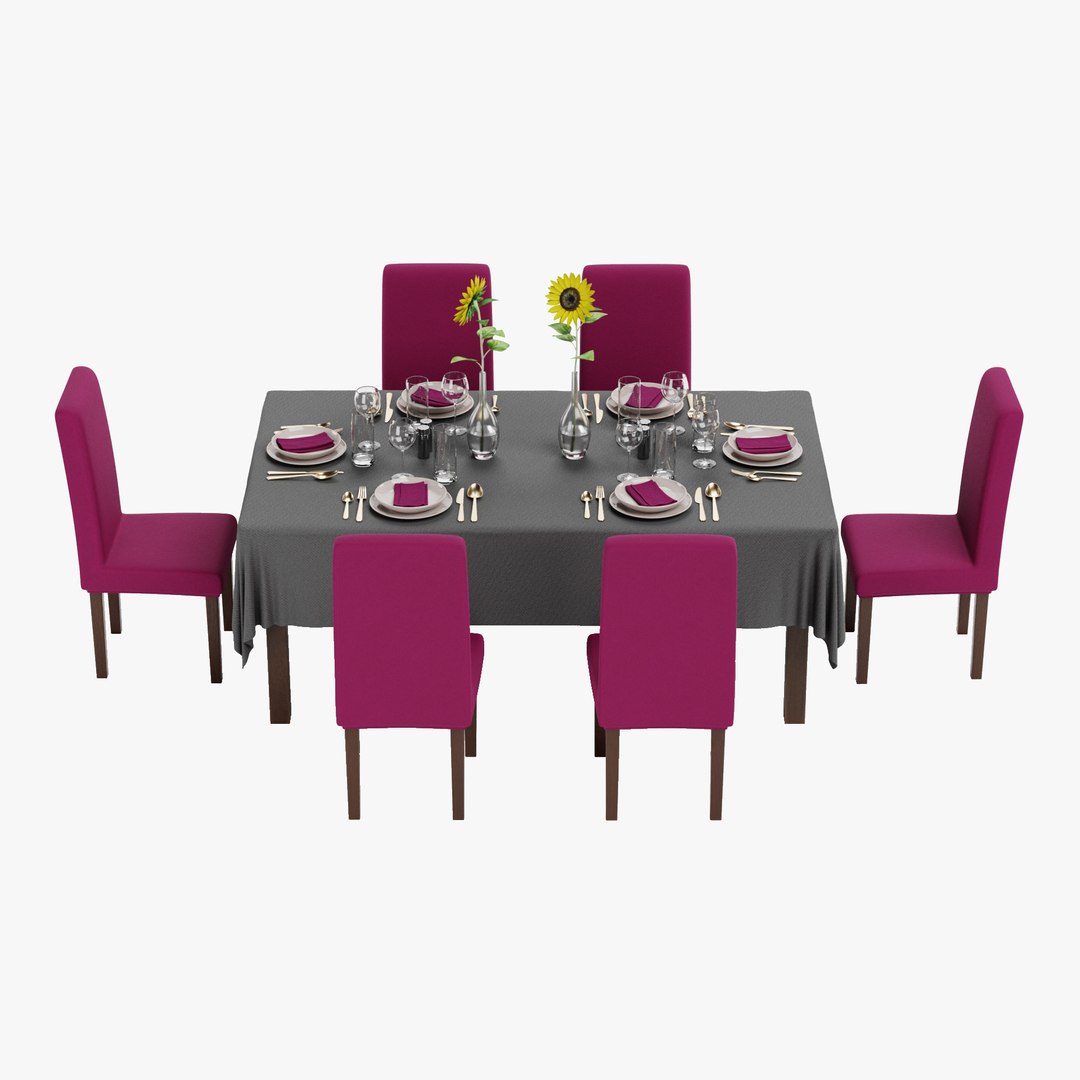 3D Restaurant Table Full 2 Model - TurboSquid 1958465