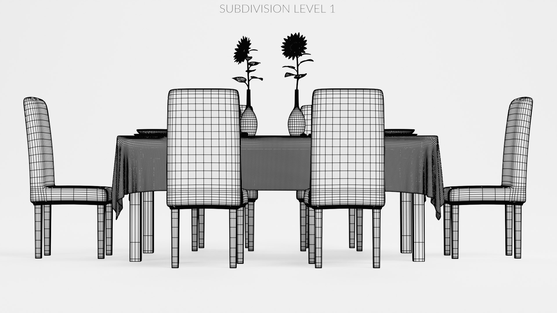 3D Restaurant Table Full 2 Model - TurboSquid 1958465