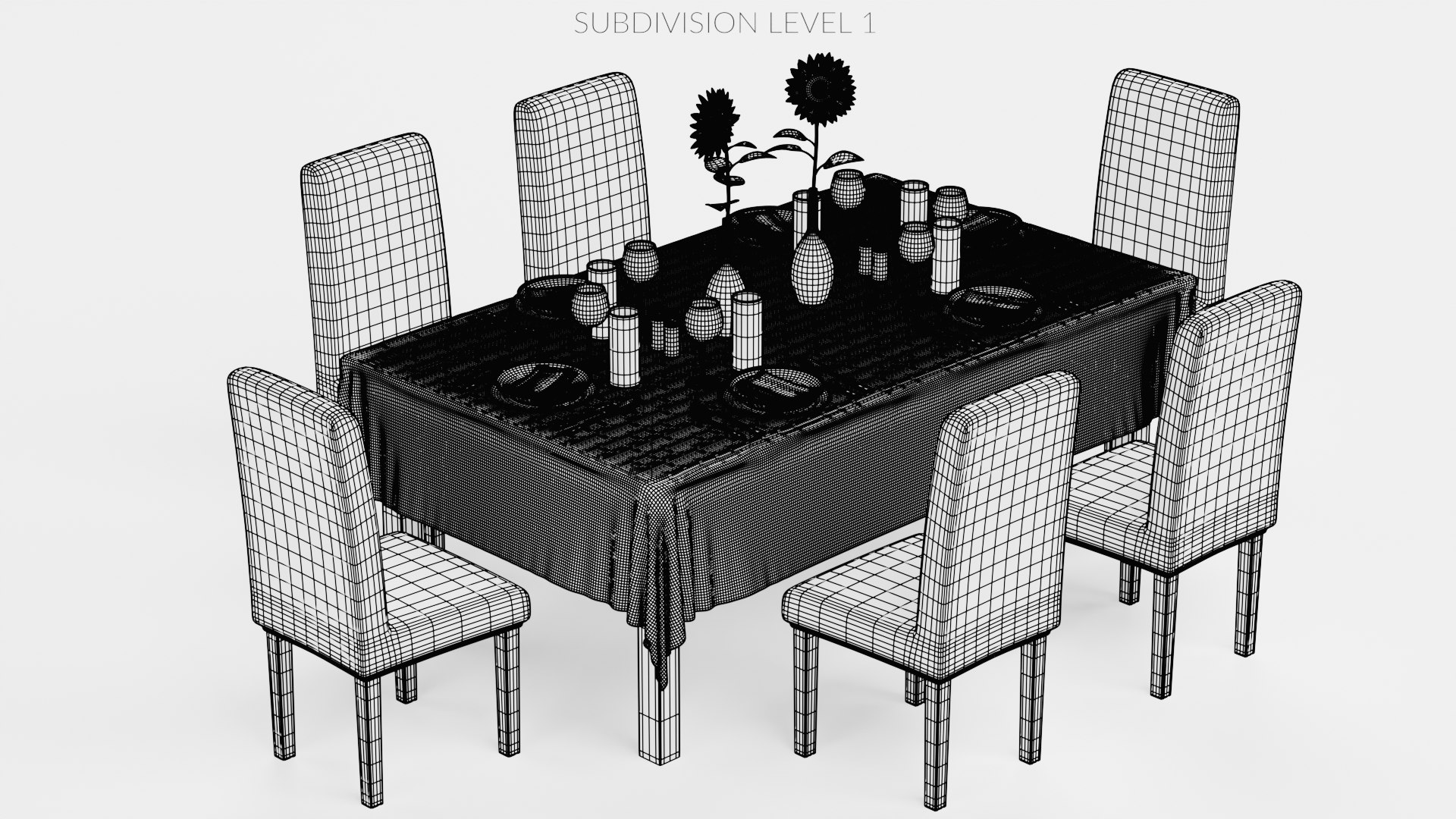 3D Restaurant Table Full 2 Model - TurboSquid 1958465