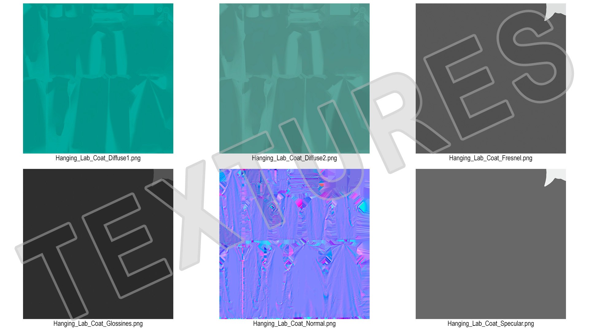 3D Green Hanging Lab Coat model - TurboSquid 1988292