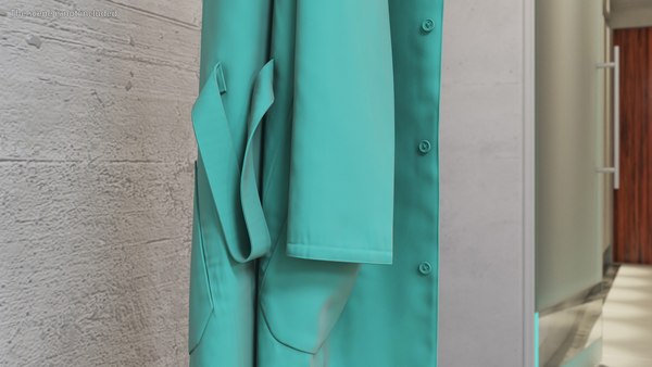 modelo 3d Green Hanging Lab Coat - TurboSquid 1988292
