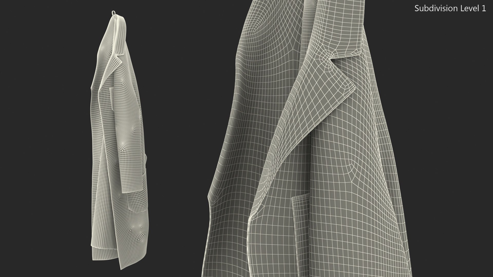 3D Green Hanging Lab Coat model - TurboSquid 1988292