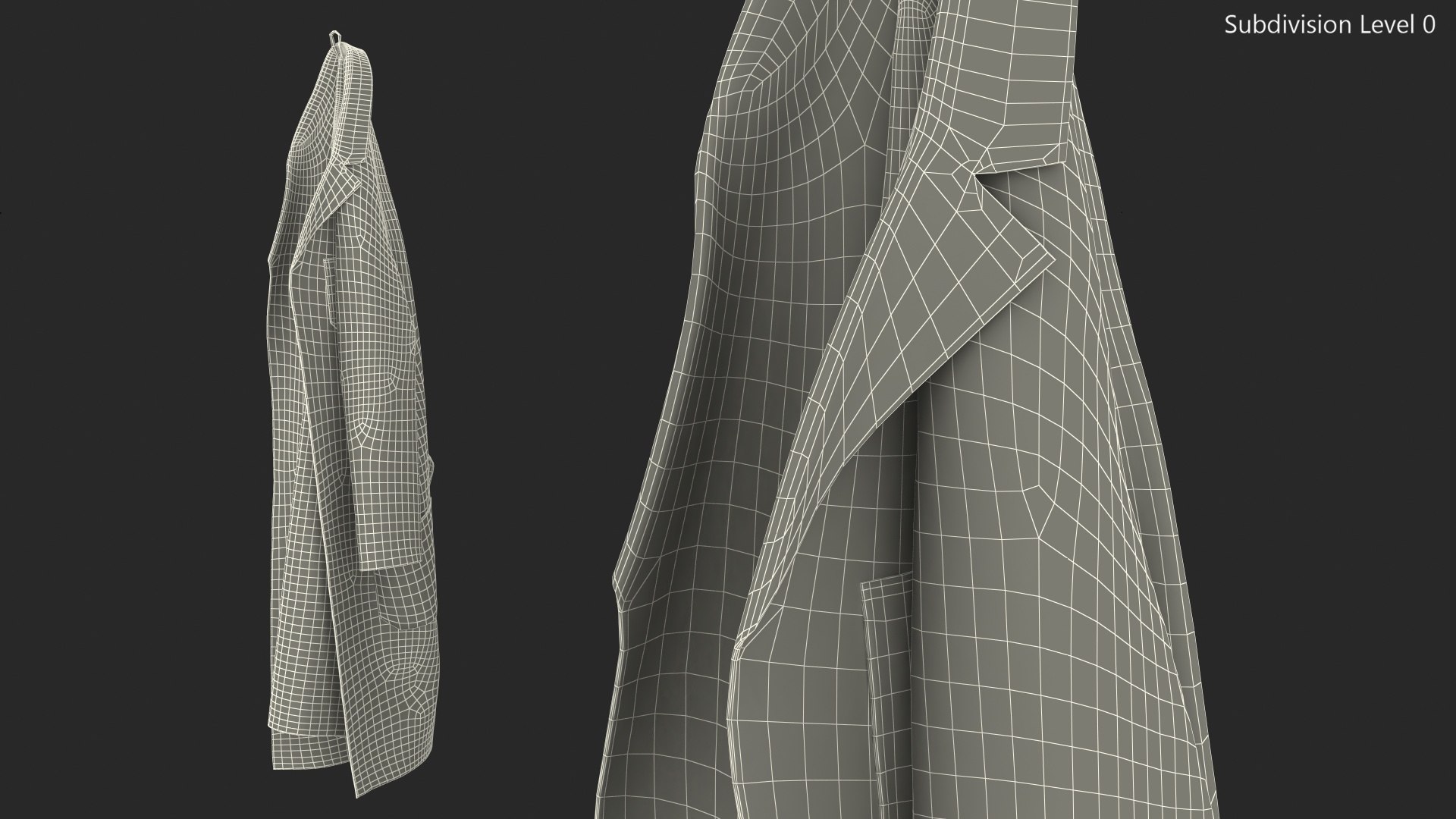 3D Green Hanging Lab Coat model - TurboSquid 1988292