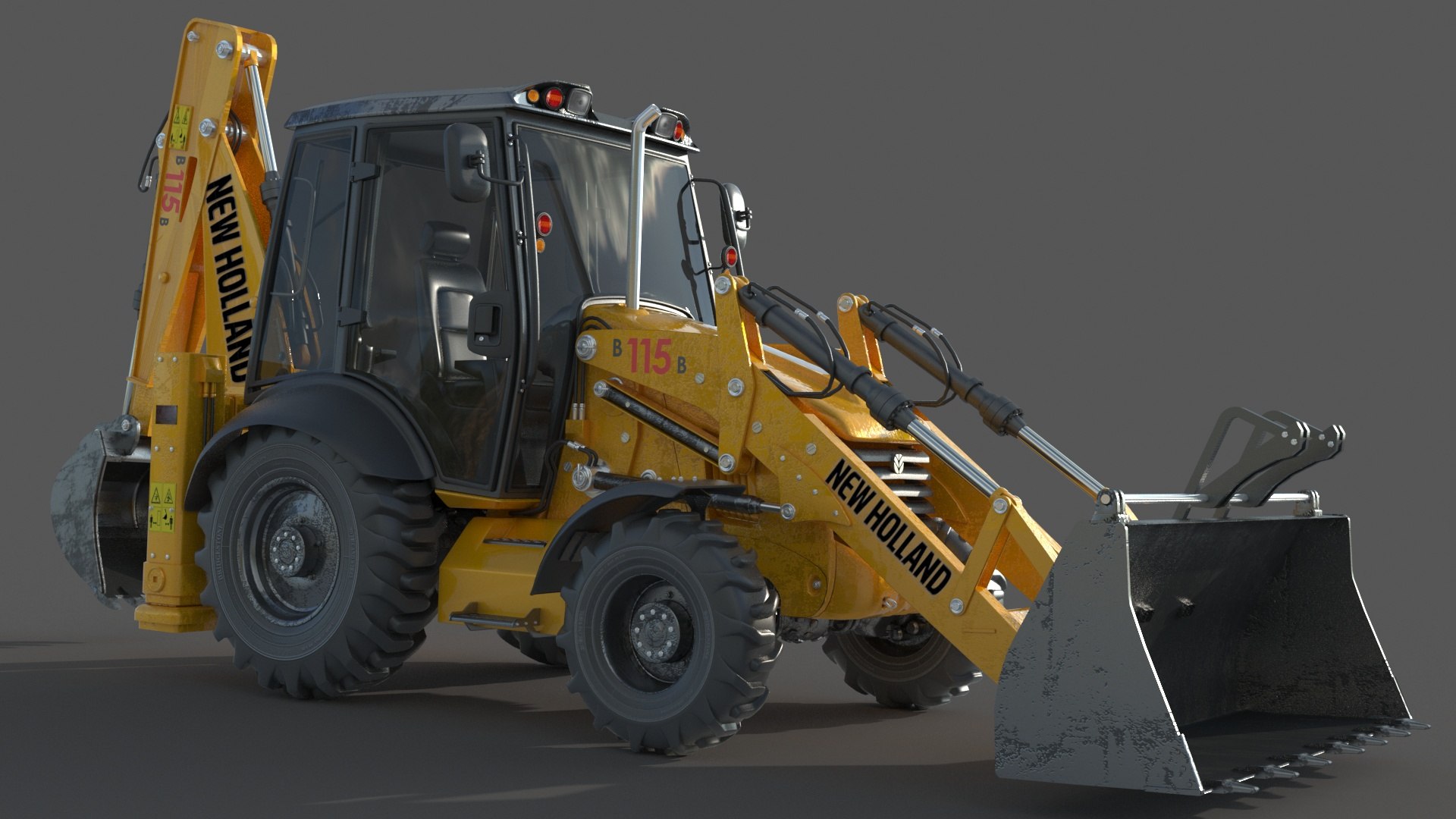 New Holland B115B Backhoe Loader 3D Model - TurboSquid 1963765