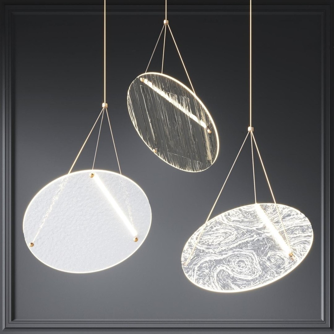 Modern transparent glass chandelier model 3D model - TurboSquid 2057693