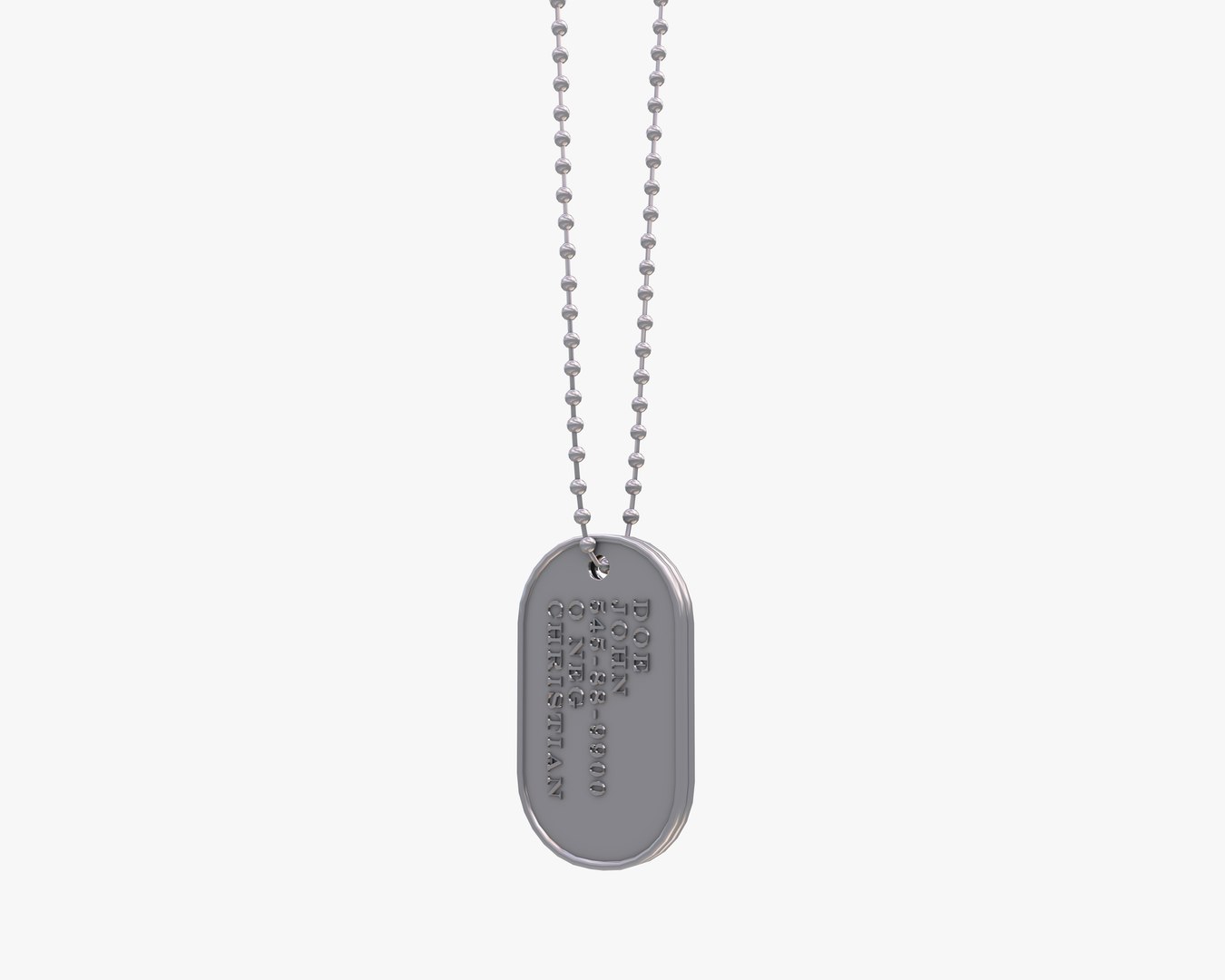 3D Military Style Dog Tags Model - TurboSquid 2095652