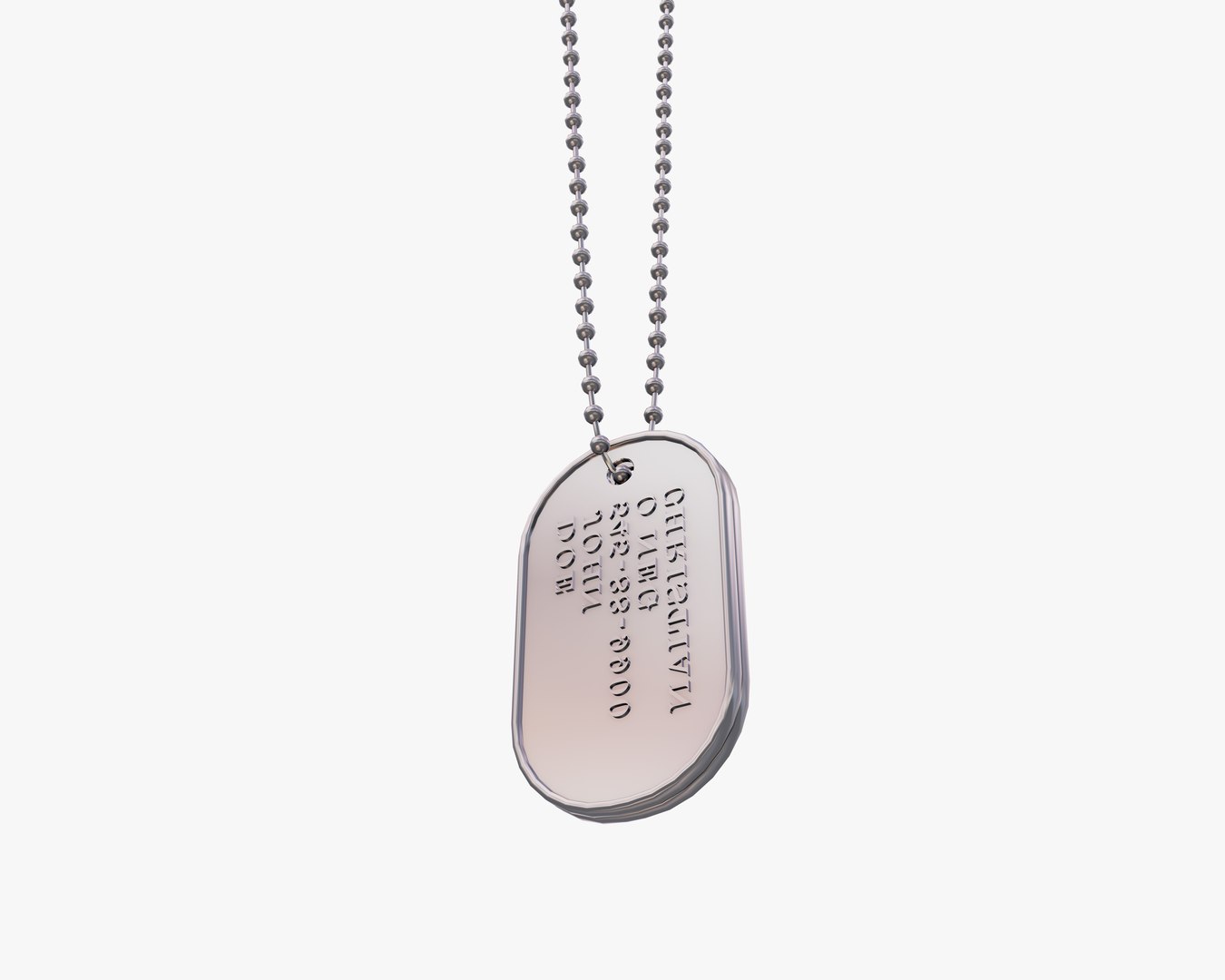 3D Military Style Dog Tags Model - TurboSquid 2095652