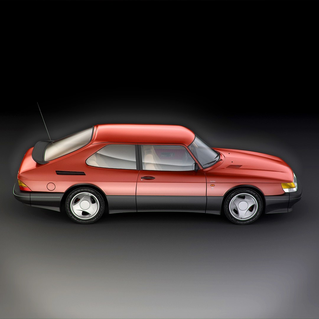 3d Saab 900 Combi Coupe Model