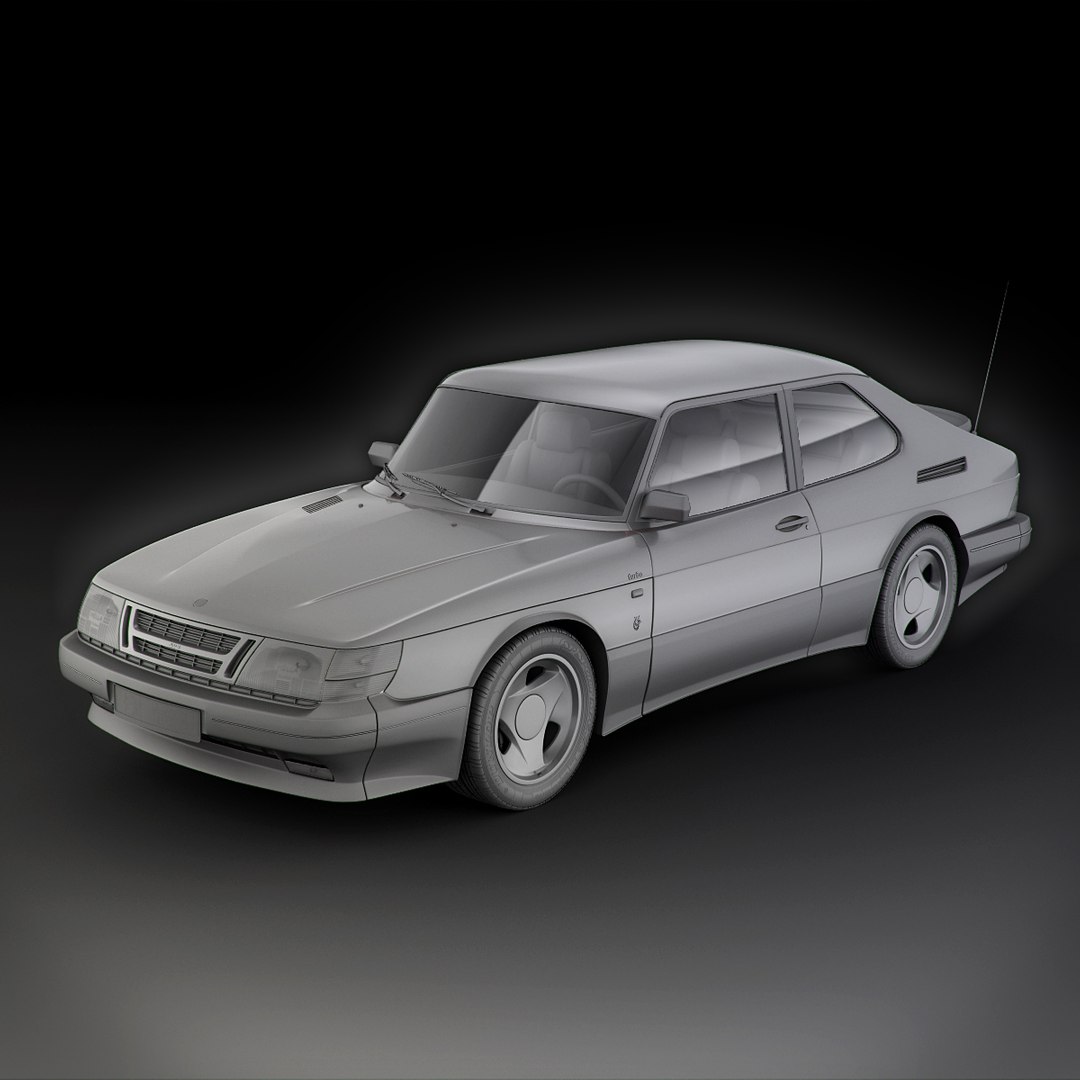 3d Saab 900 Combi Coupe Model