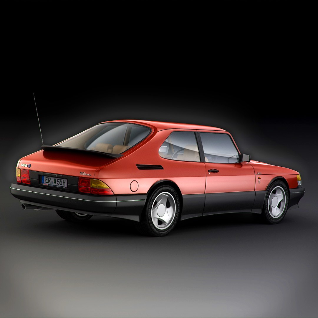 3d Saab 900 Combi Coupe Model