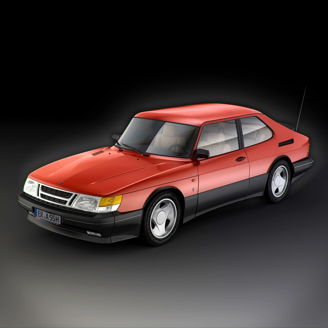 3d Saab 900 Combi Coupe Model
