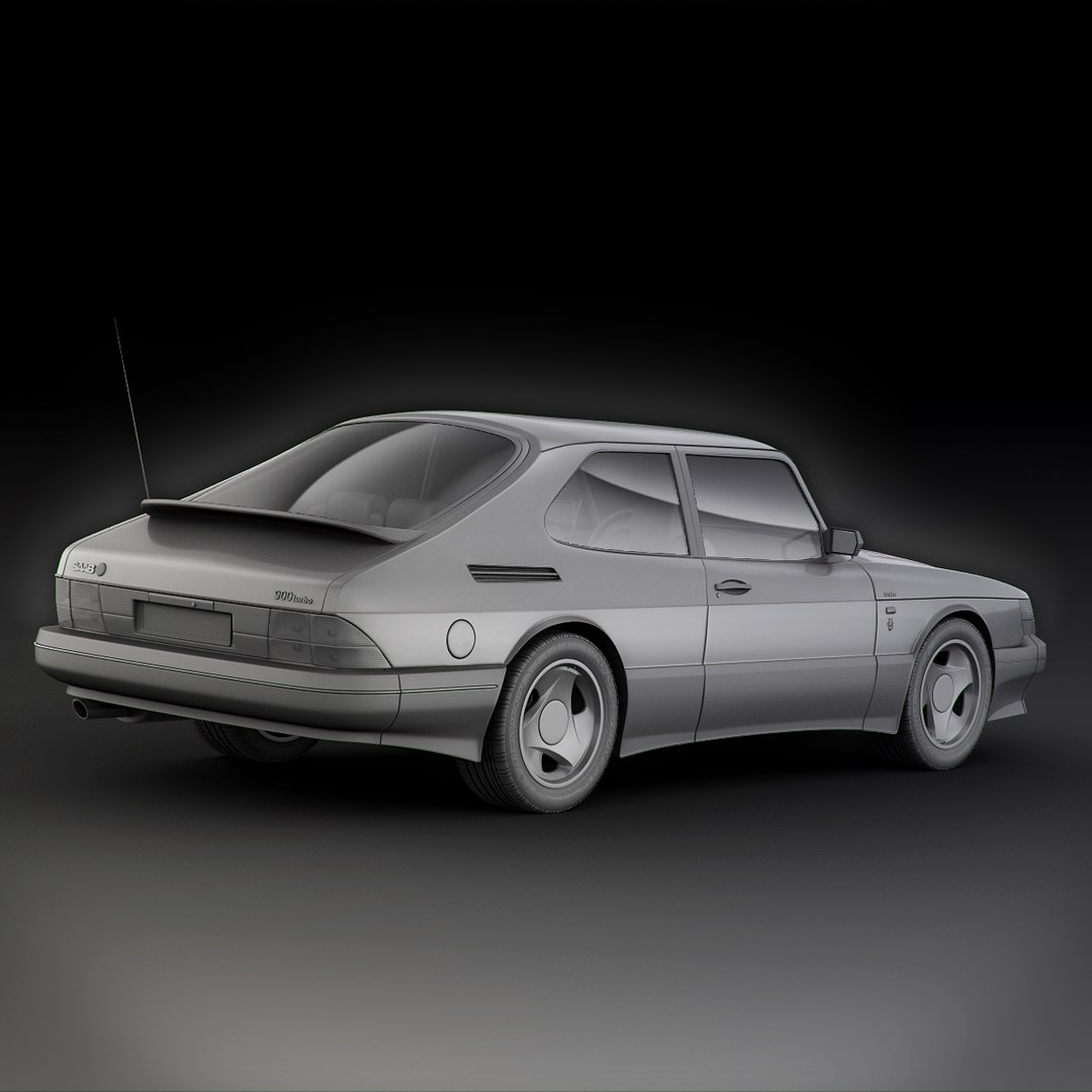 3d Saab 900 Combi Coupe Model