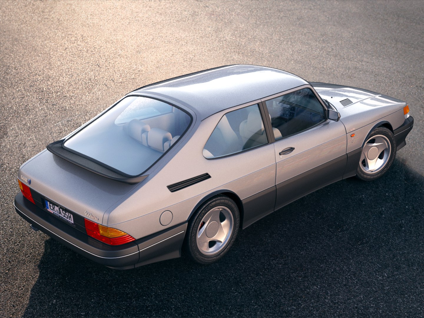 3d Saab 900 Combi Coupe Model