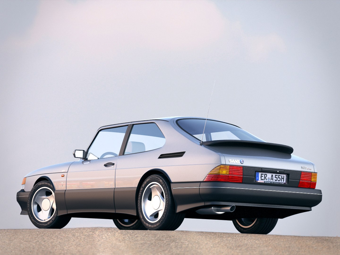3d Saab 900 Combi Coupe Model