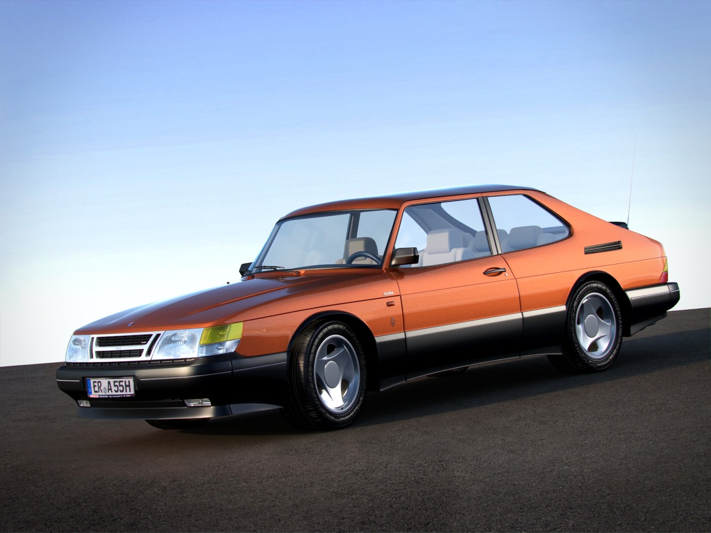 3d Saab 900 Combi Coupe Model