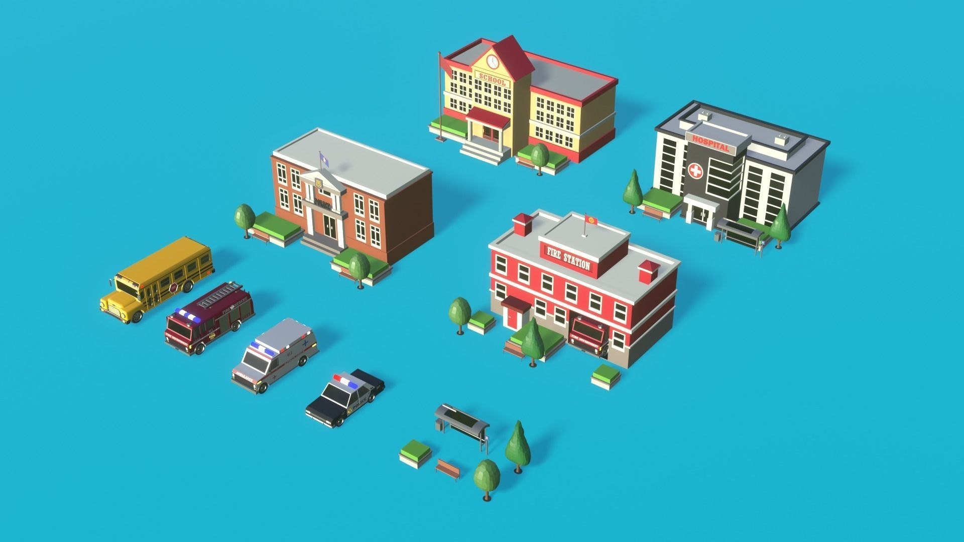 3D Building Cartoon - TurboSquid 2132550