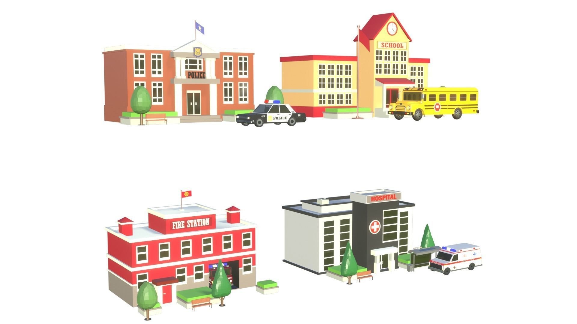 3D Building Cartoon - TurboSquid 2132550