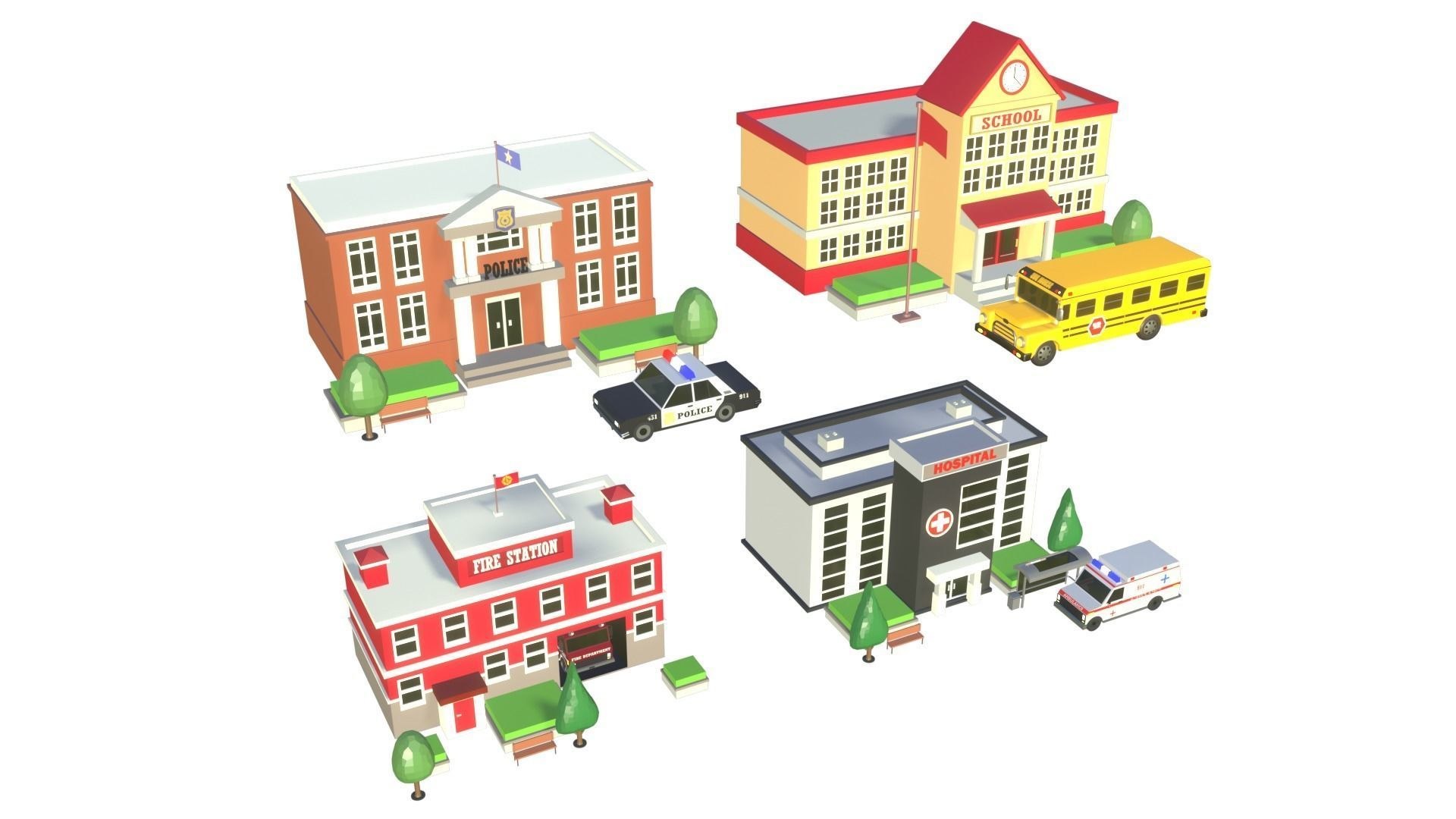 3D Building Cartoon - TurboSquid 2132550