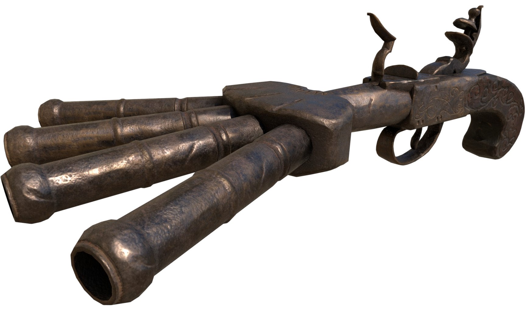 Pistol Flintlock Flint Model - TurboSquid 1297577