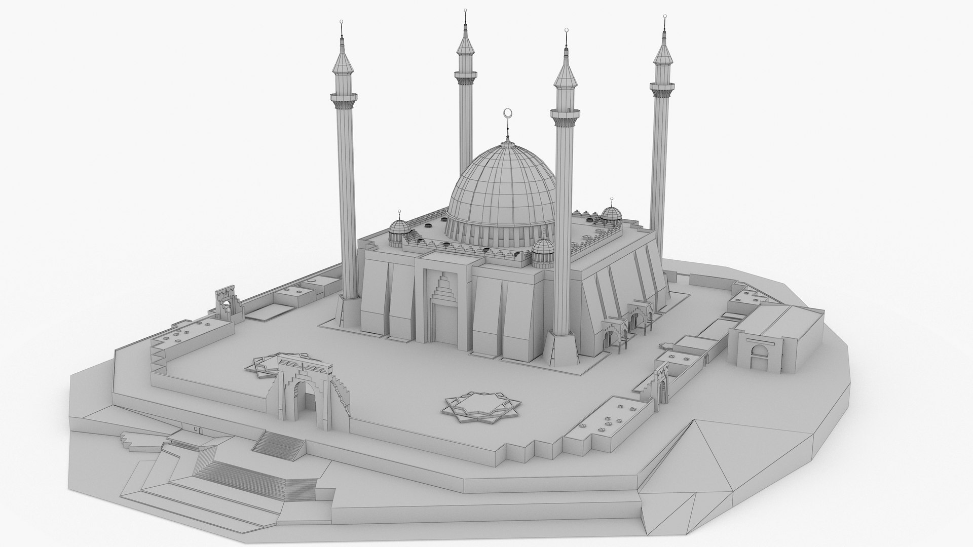 3D Abuja National Mosque model - TurboSquid 2072827