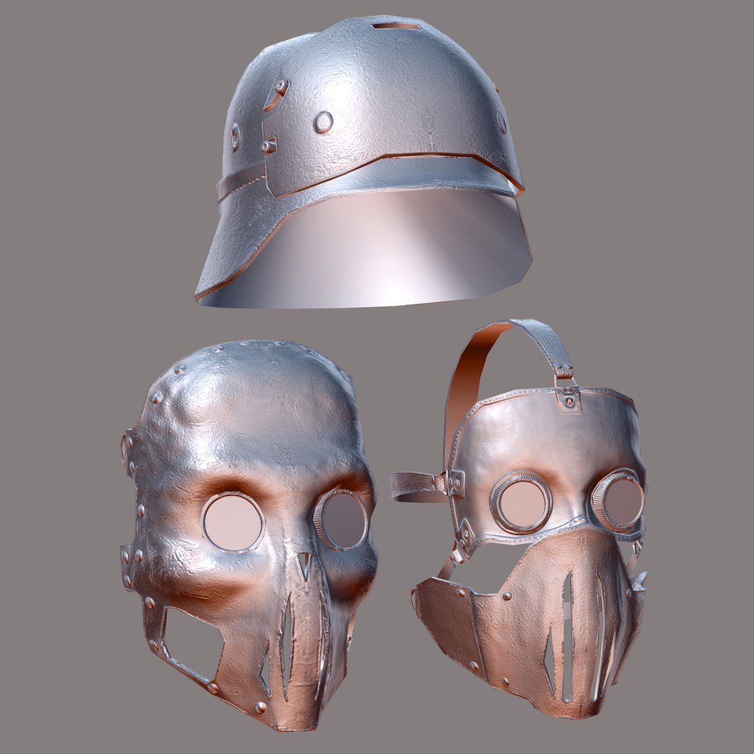 3d leather mask helmet