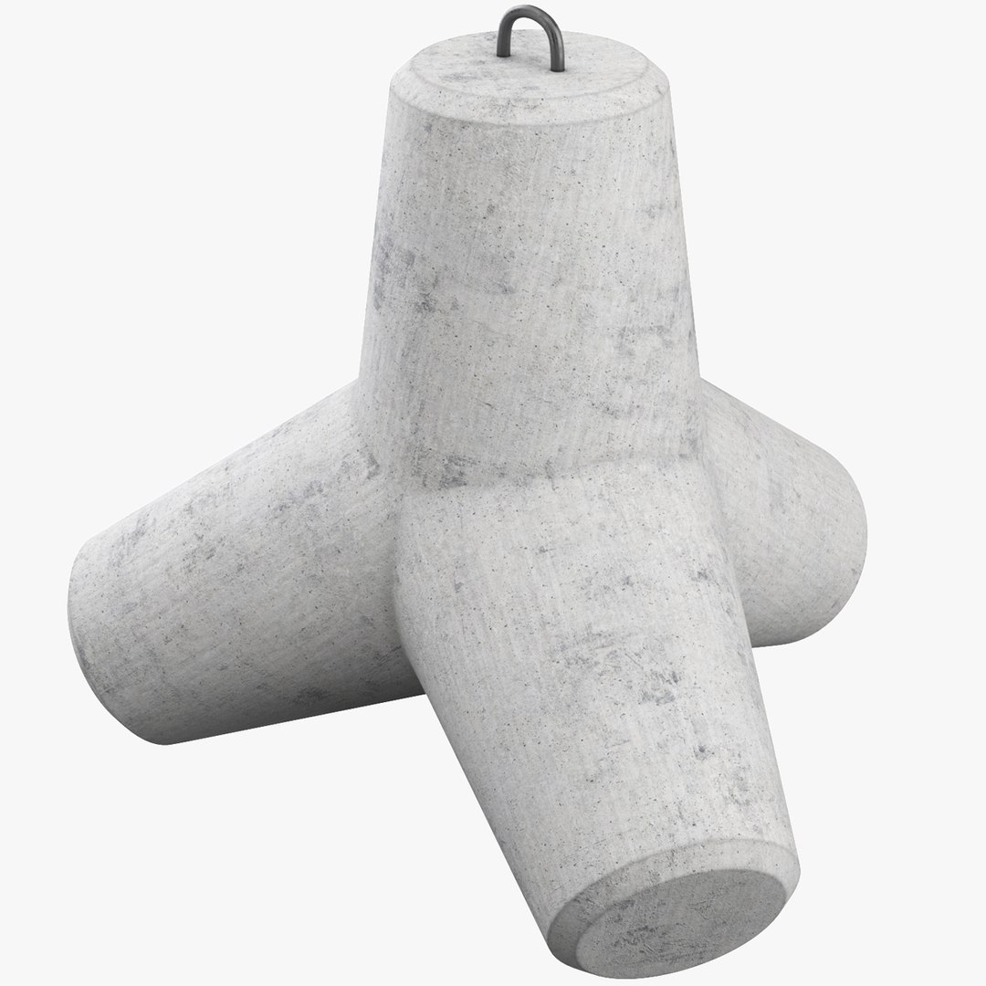 3D Concrete tetrapod model - TurboSquid 2081415