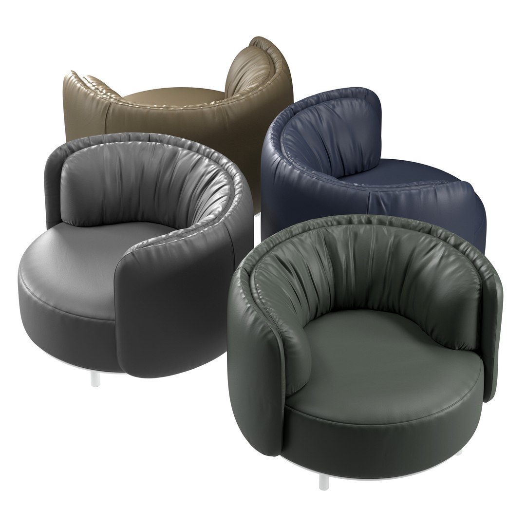 Natuzzi Wave Armchair 3D model - TurboSquid 1753981