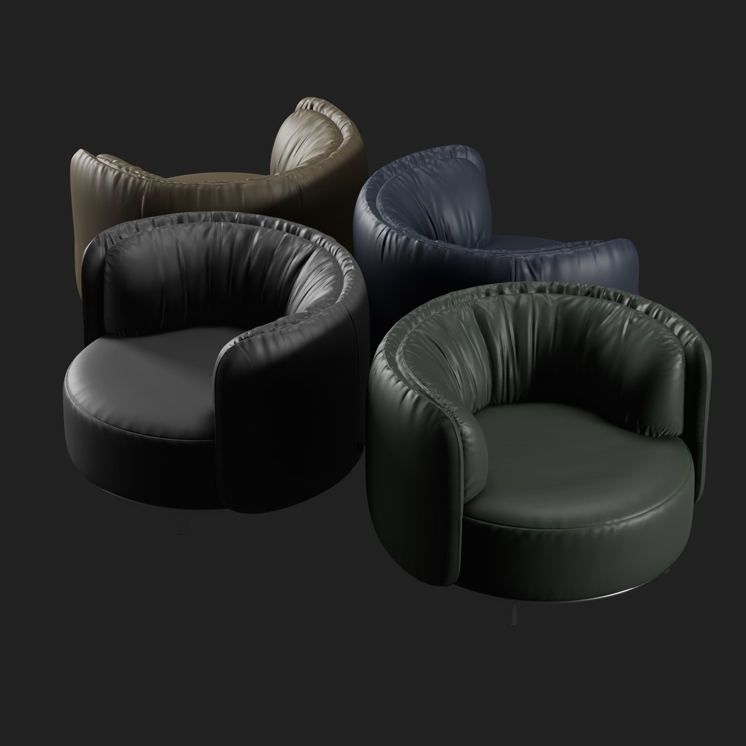 Natuzzi Wave Armchair 3D model - TurboSquid 1753981