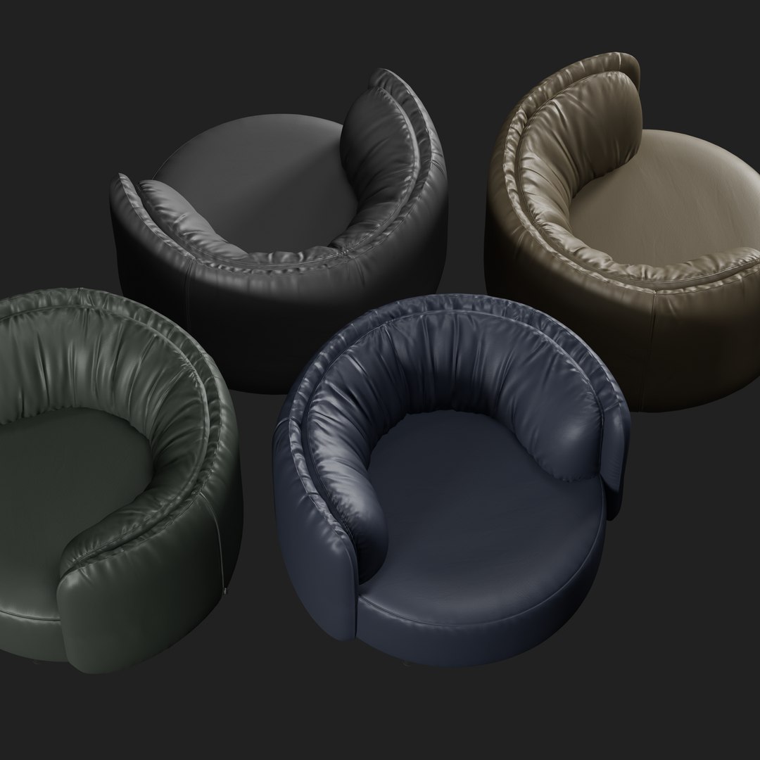 Natuzzi Wave Armchair 3D model - TurboSquid 1753981